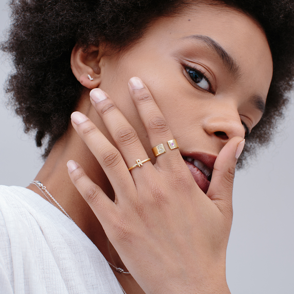 Open Letters Ring- Women's Rings | Tiary