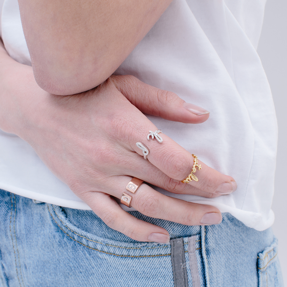 Open Letters Ring- Women's Rings | Tiary | Tiary