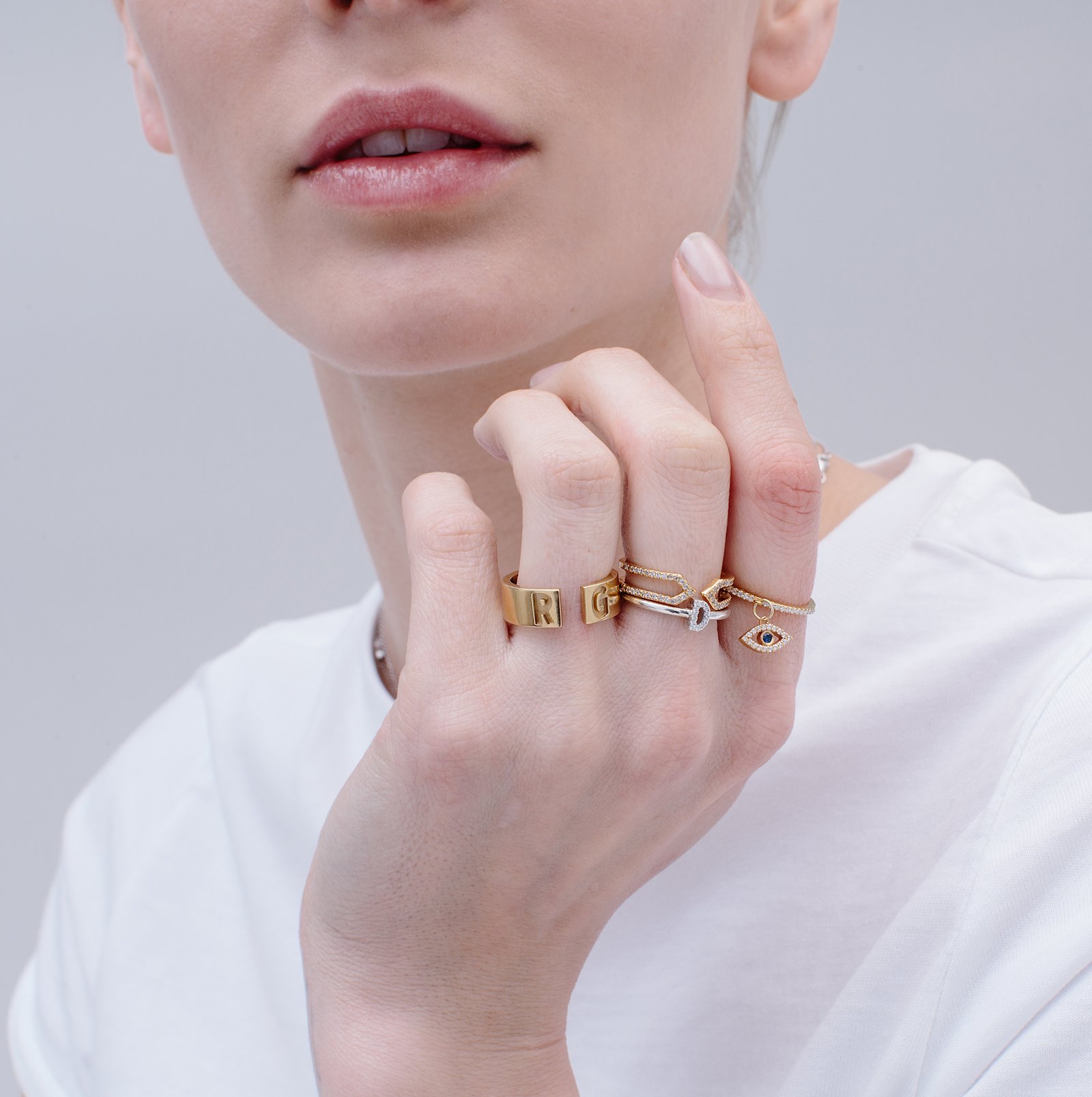 Open Letters Ring- Women's Rings | Tiary | Tiary
