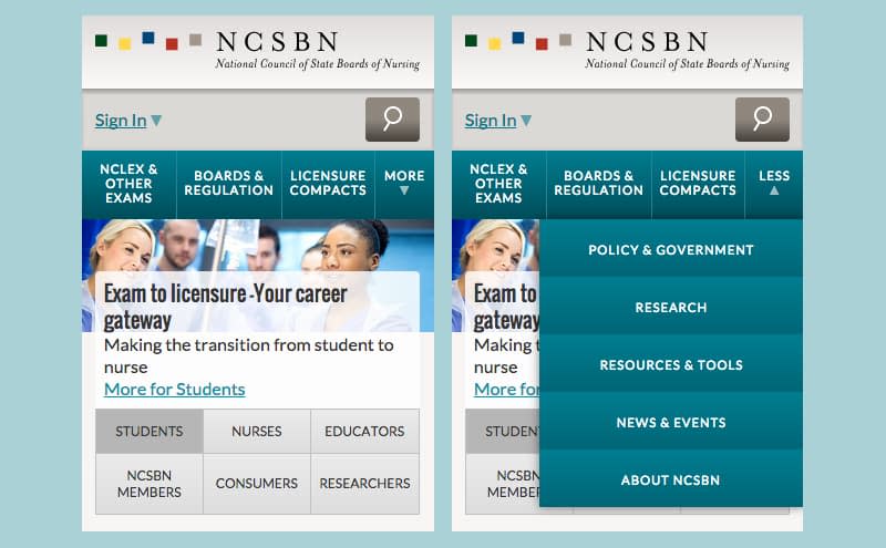 NCSBN Responsive Website Redesign Case Study