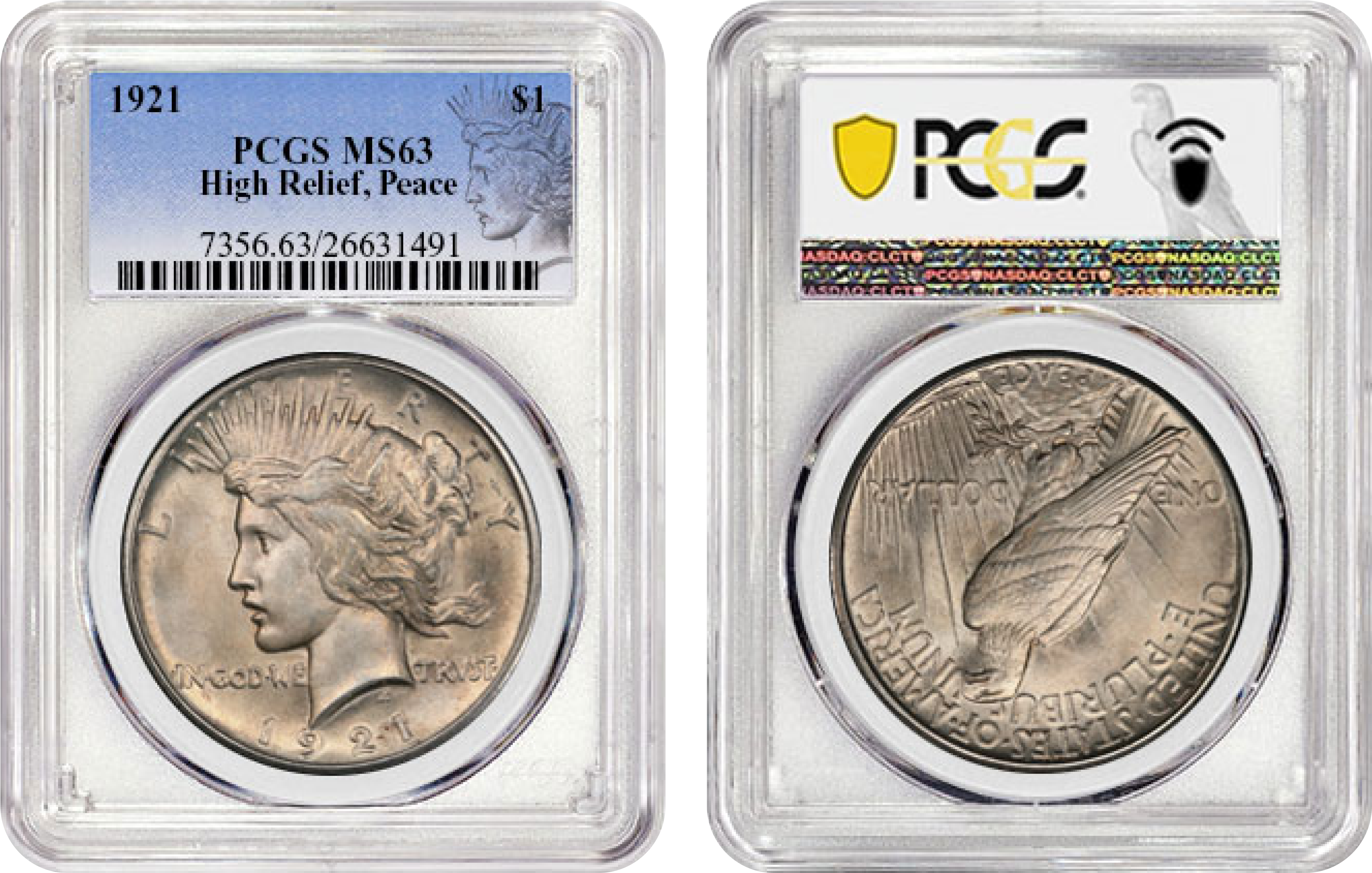 Peace Dollar 100th Anniversary Label image 2