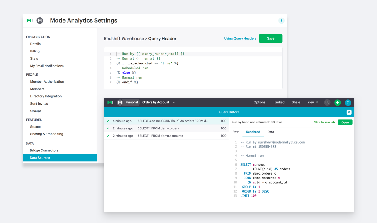 Better Admin Controls with Query Headers | Mode