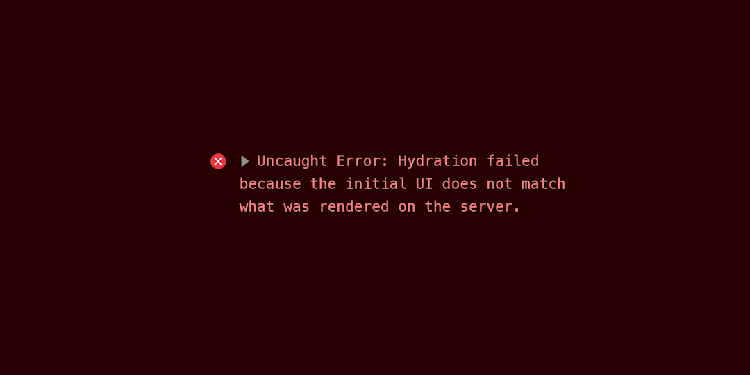 Solved Hydration Failed Because The Initial Ui Does Not Match What Was Rendered On The Server