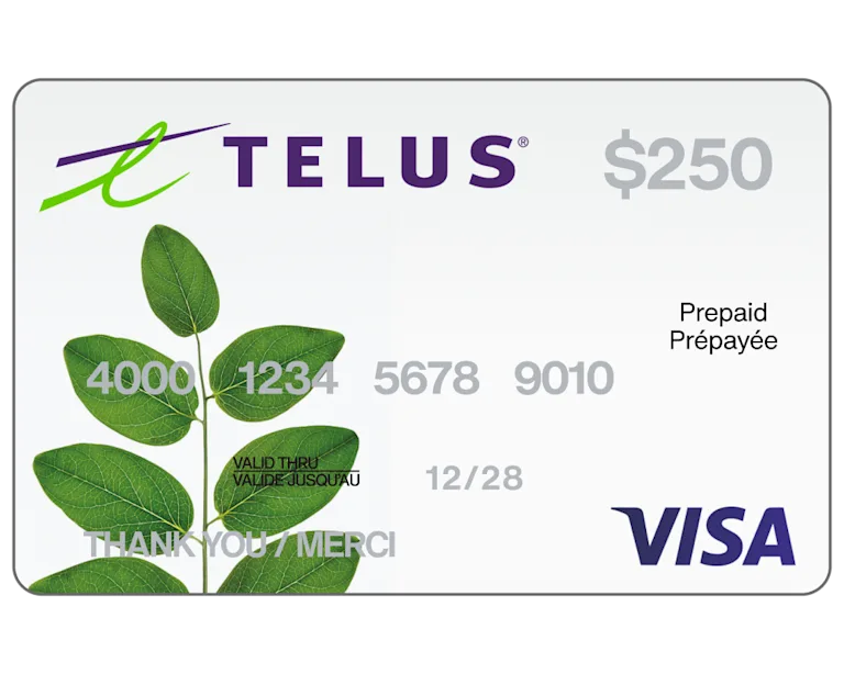 Win a $250 Visa Gift Card | TELUS