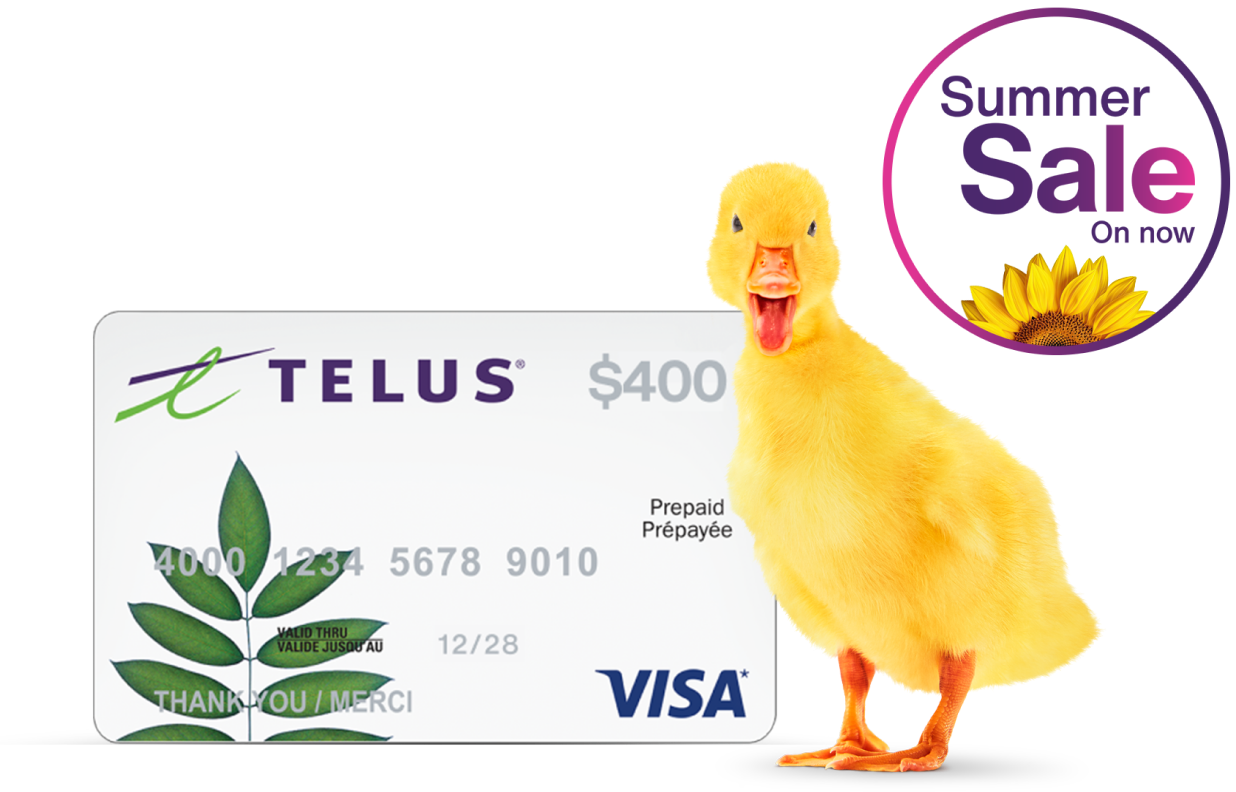 $400 Prepaid Visa with Internet and Optik TV | TELUS