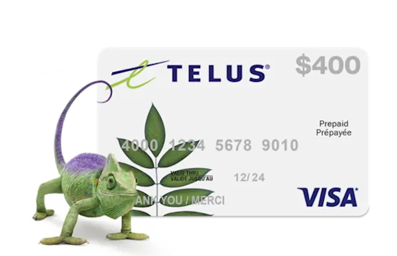 $400 Prepaid Visa With Optik TV And Internet | TELUS