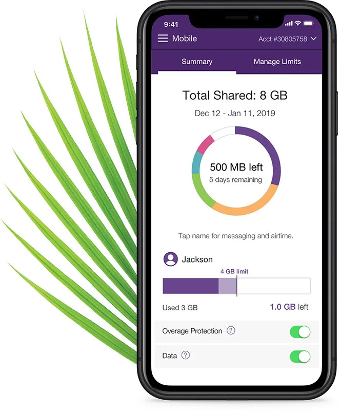 Set data limits and avoid overages with Data Manager | TELUS