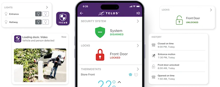Business Security & Alarm Monitoring Systems From Any Device | TELUS