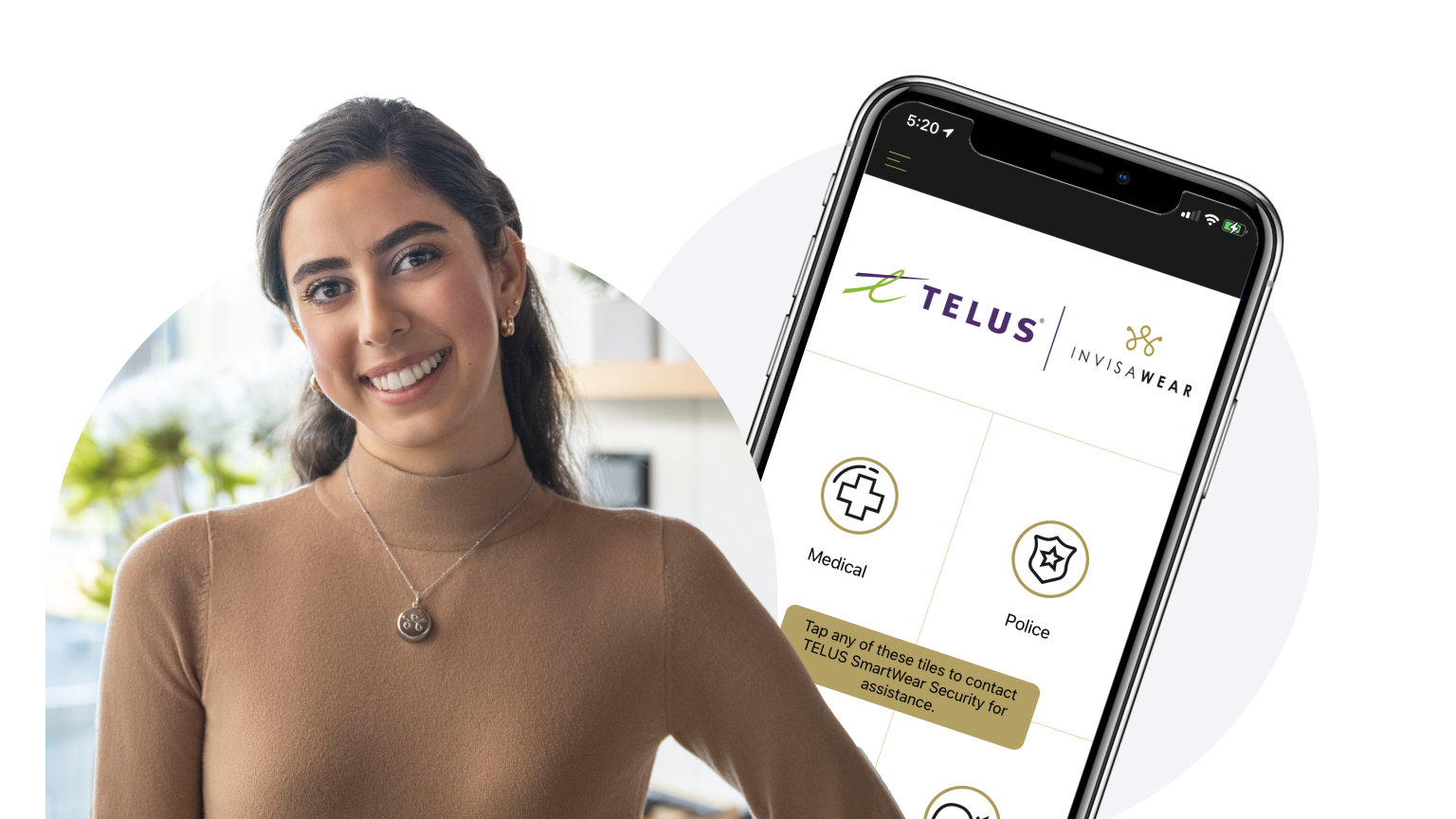 SmartWear Security necklace form | TELUS