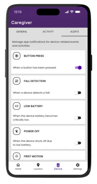 Senior caregiver app for more peace of mind.
