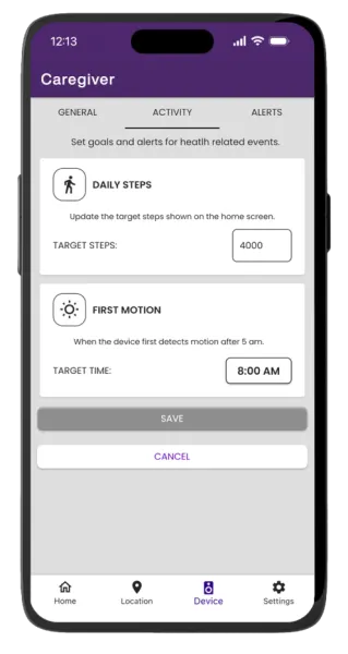 Senior caregiver app for more peace of mind.