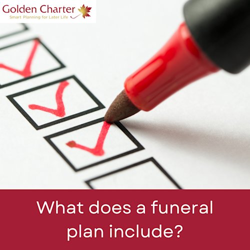 What does a funeral plan include?