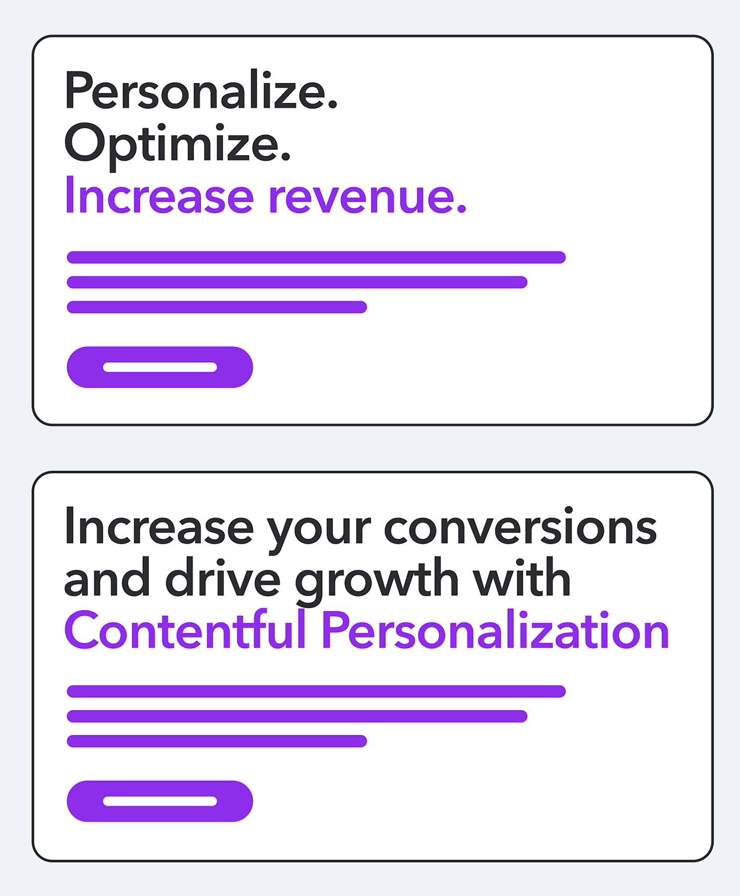 Conversion rate optimization tests | Contentful