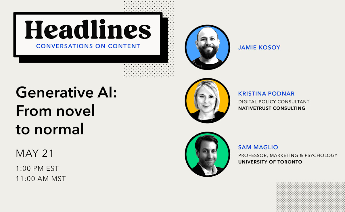 Headlines: Generative AI, from novel to normal | Contentful