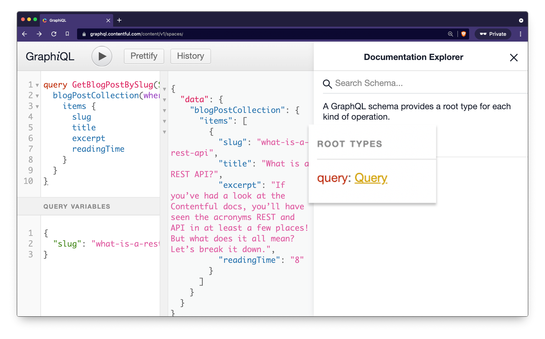 How to use GraphQL variables to give queries type safety | Contentful