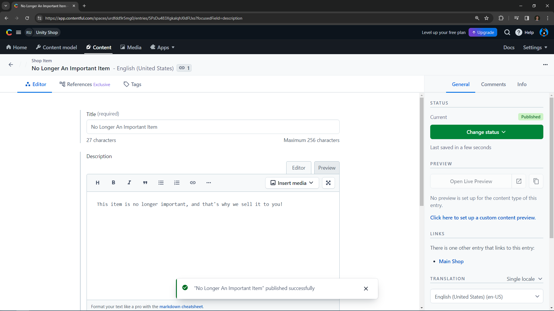 Unity game development with Contentful | Contentful