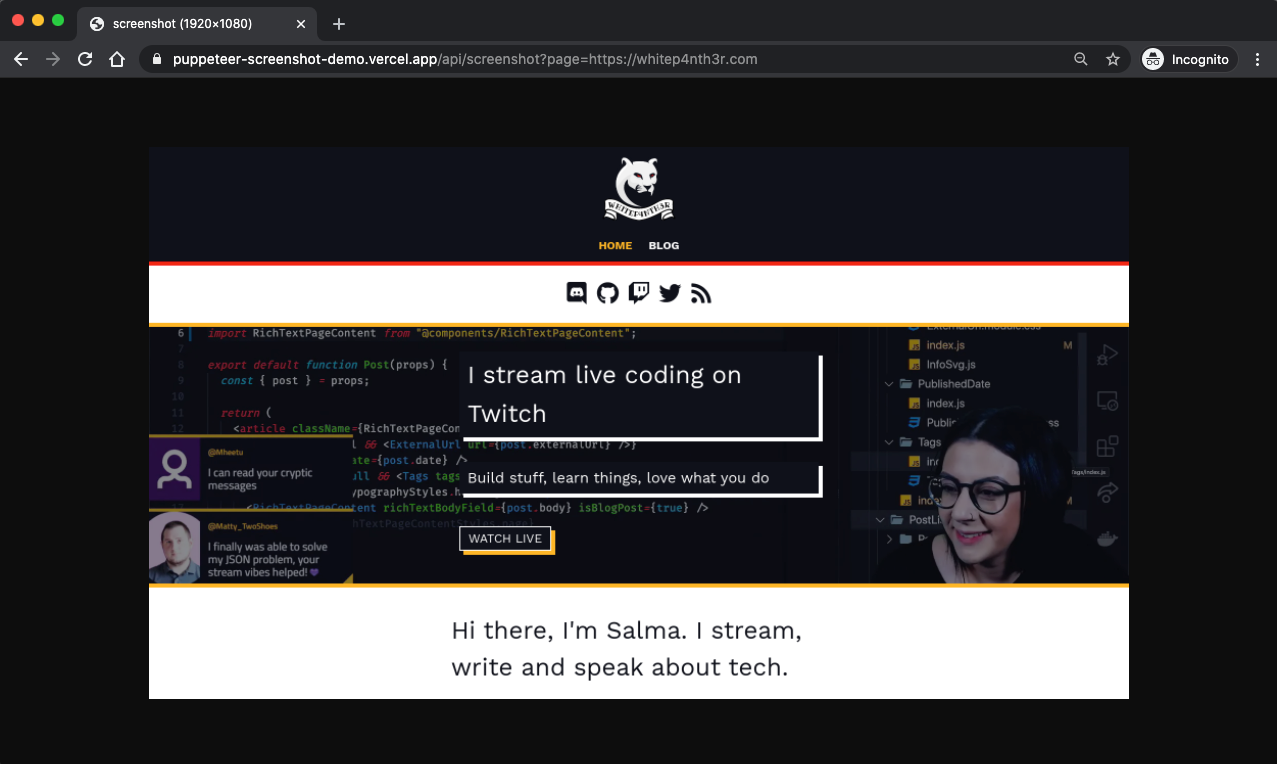Use Puppeteer, Node.js to generate Open Graph screenshots for socials | Contentful