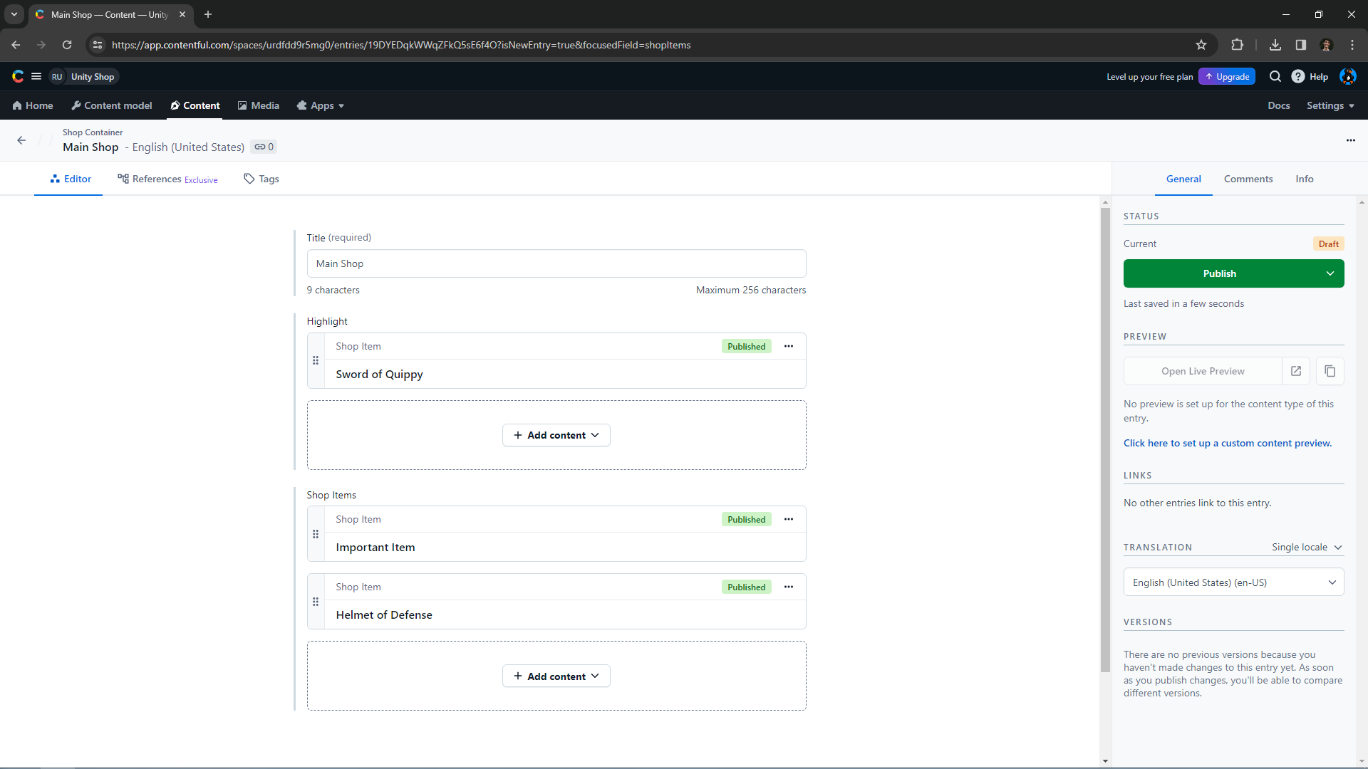 Unity game development with Contentful | Contentful