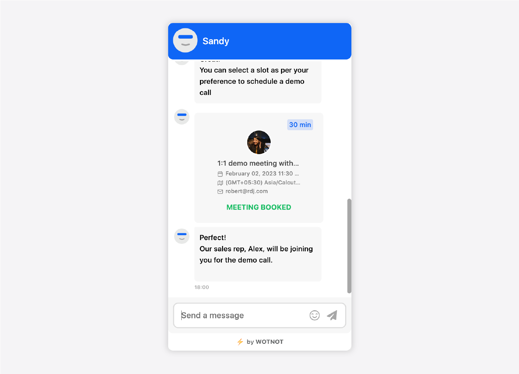 Delight Your Sales Team With Automated Scheduling Chatbot | WotNot
