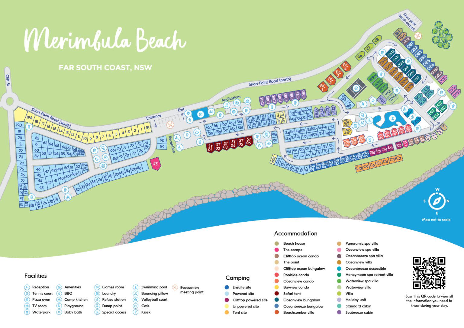 Park Map - NRMA Merimbula Beach Holiday Resort