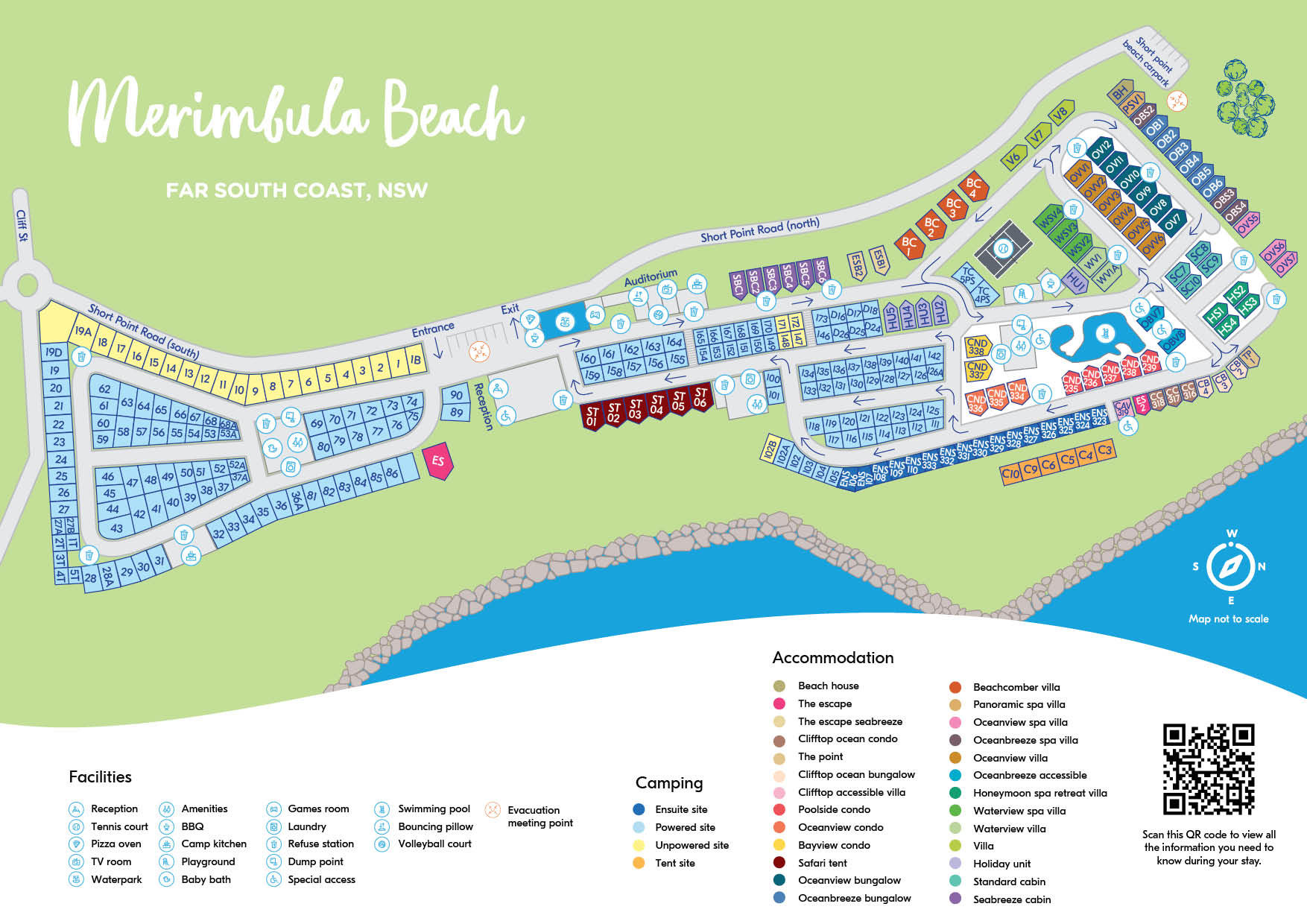 Park Map - NRMA Merimbula Beach Holiday Resort