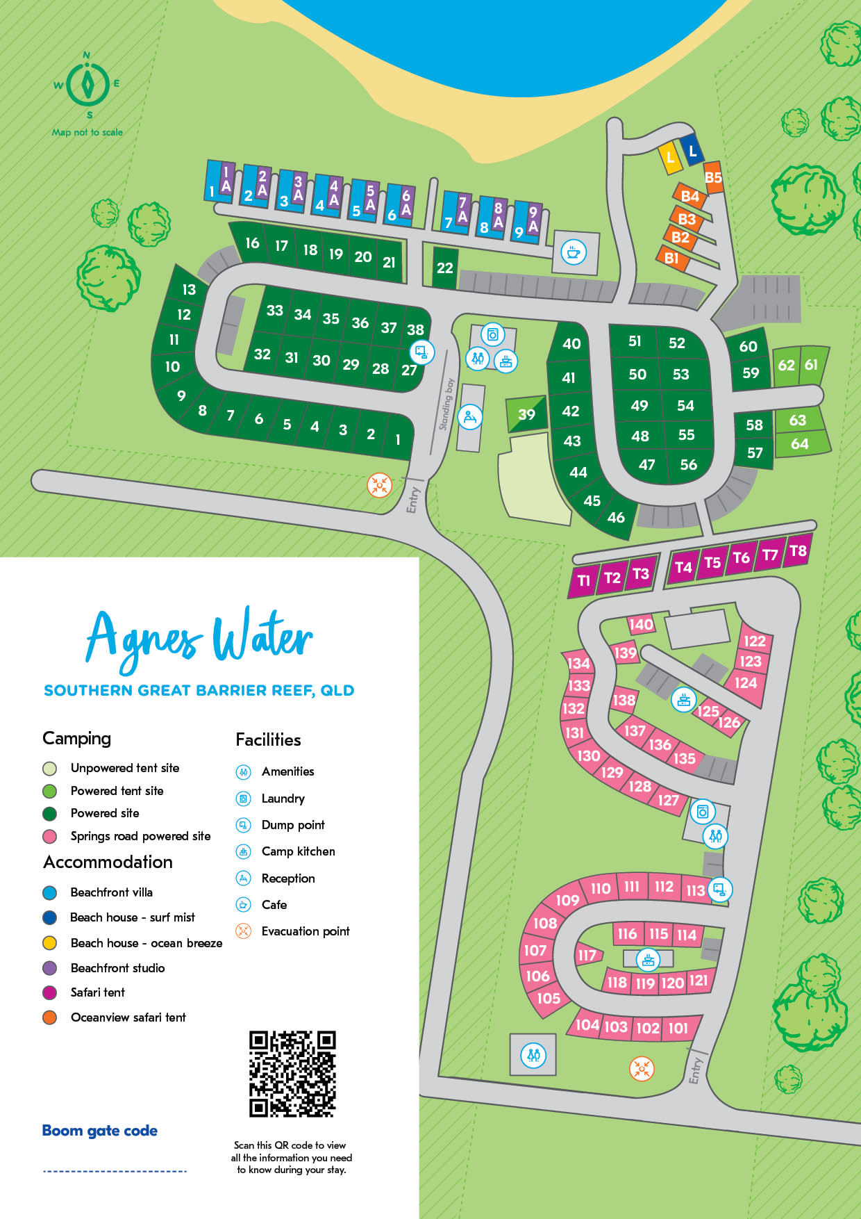 Park map - NRMA Agnes Water Holiday Park