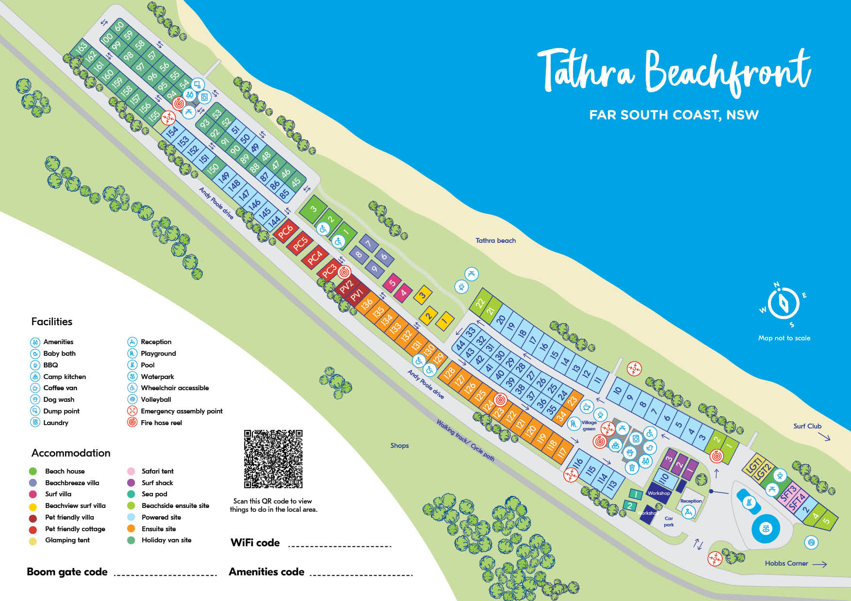 Park Map - NRMA Tathra Beachfront Holiday Park