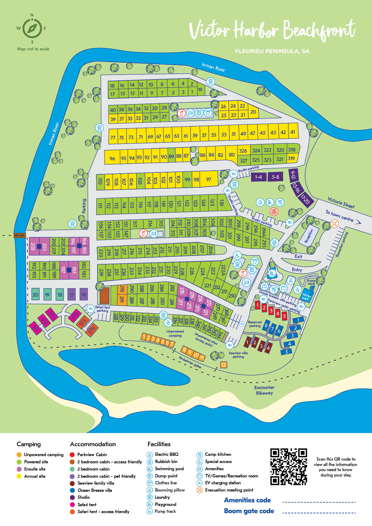Park Map - NRMA Victor Harbor Beachfront Holiday Park