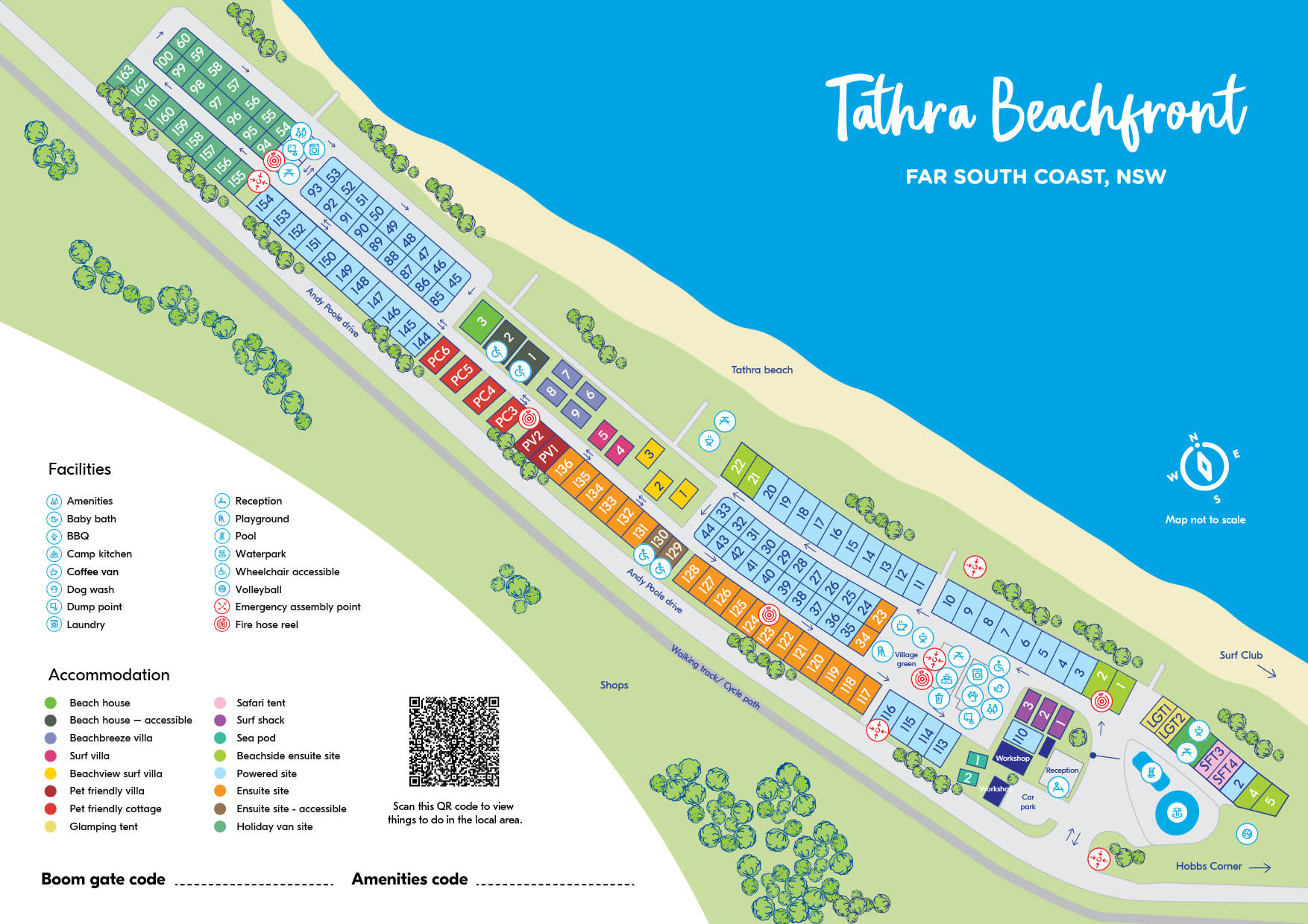 Park Map - NRMA Tathra Beachfront Holiday Park