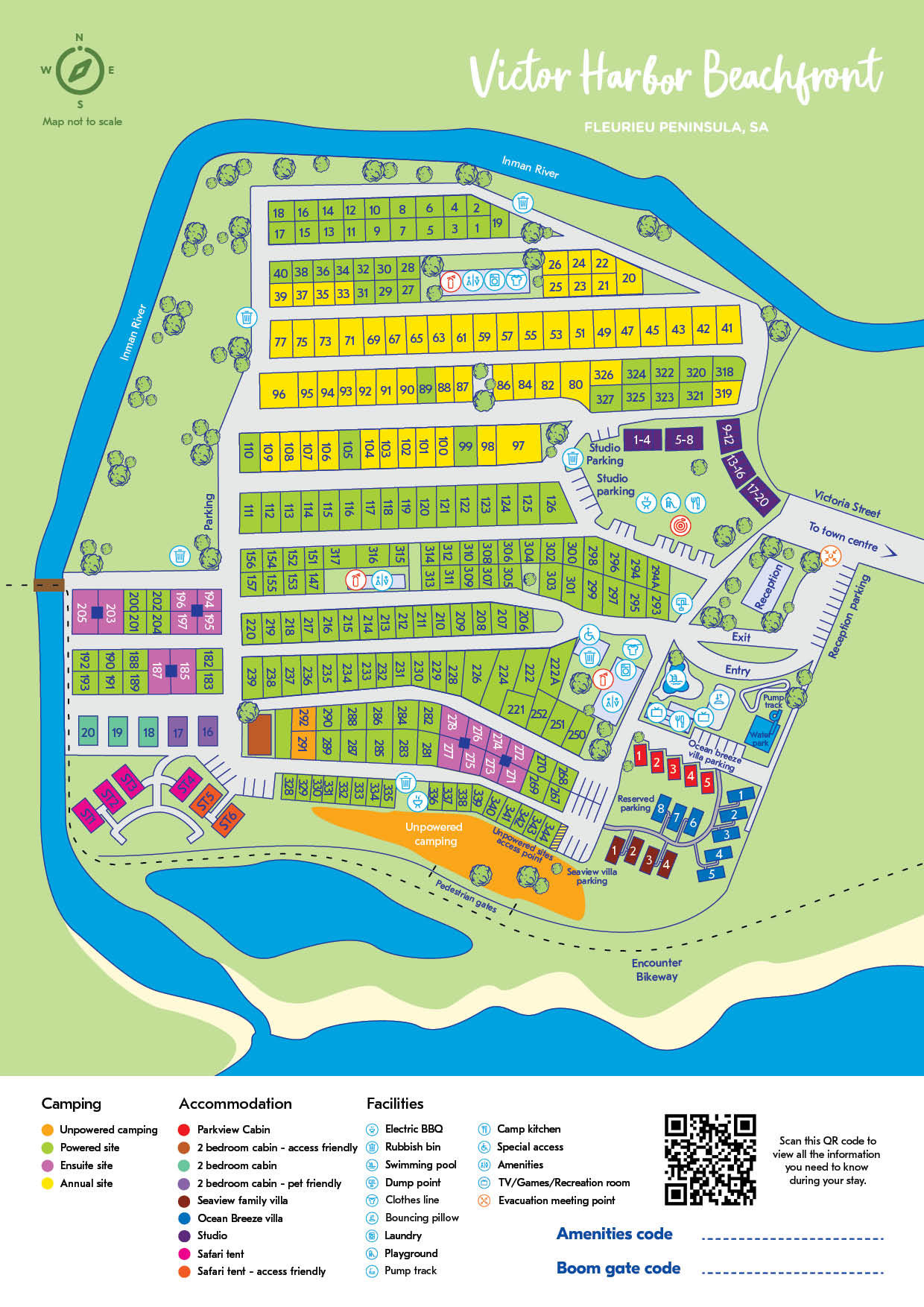 Park Map - NRMA Victor Harbor Beachfront Holiday Park