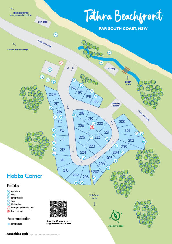 Park Map - NRMA Tathra Beachfront Holiday Park