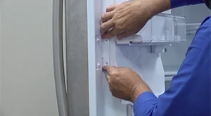 How to replace a flipper mullion on a French-door refrigerator | Repair ...
