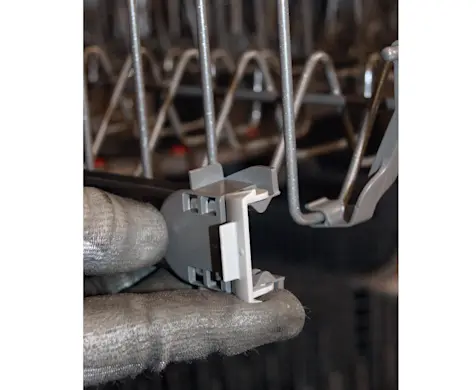 How to replace a dishwasher upper rack height adjuster | Repair guide
