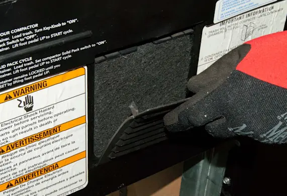 How to replace a trash compactor momentary start switch | Repair guide