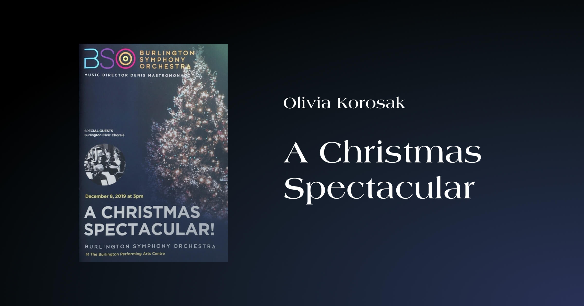 A Christmas Spectacular | Olivia Korosak