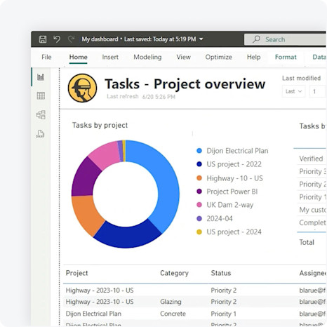 Integration Page - Microsoft Power BI | Fieldwire by Hilti