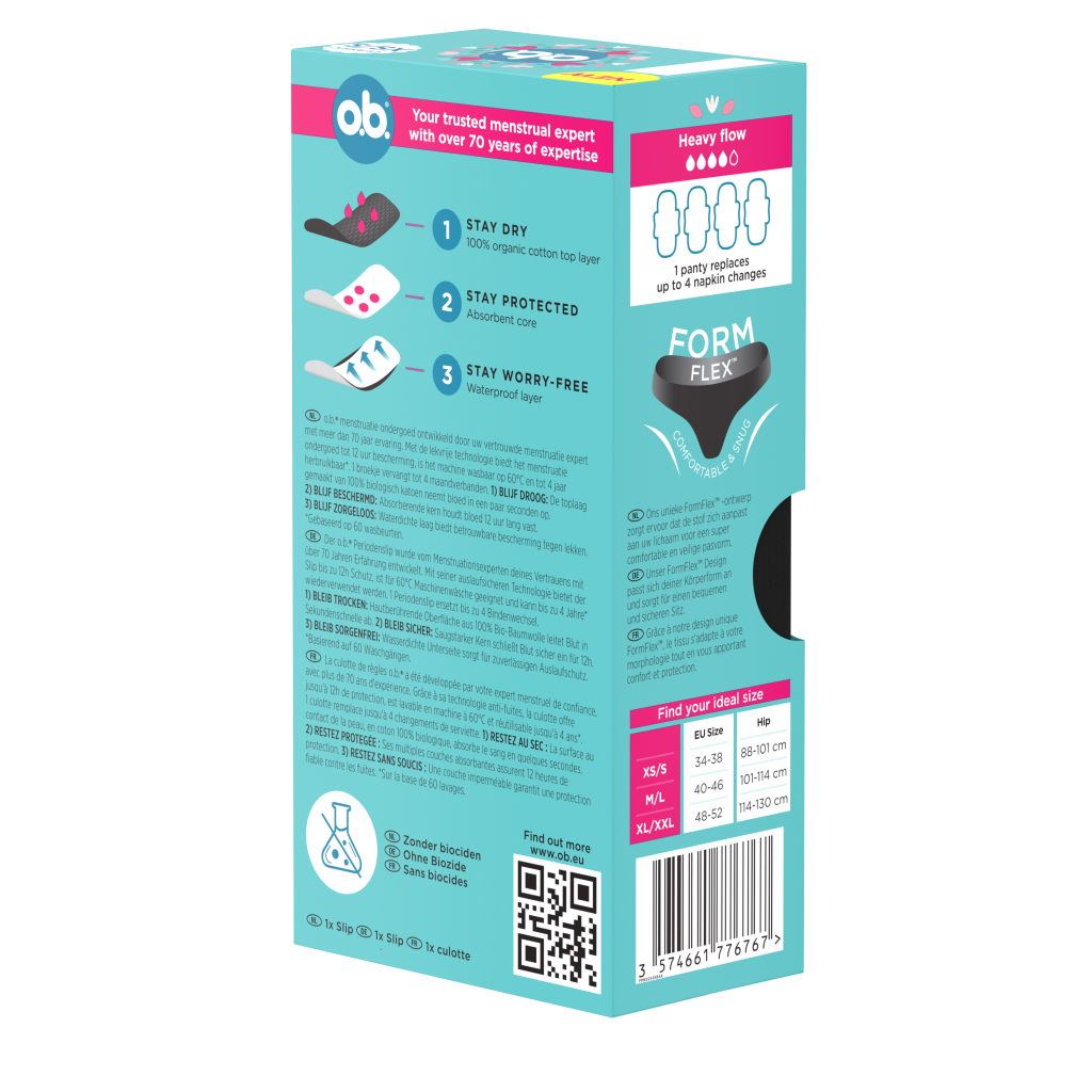 o.b.® Herbruikbaar menstruatie ondergoed | o.b.®
