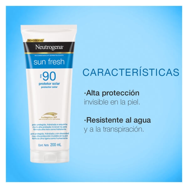 NEUTROGENA® SUN FRESH® Protector Solar Crema FPS90 x 200ML | NEUTROGENA®