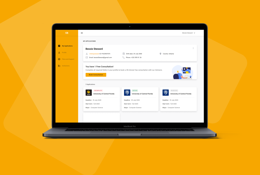 Student Apply - Versatile web platform for education applicants