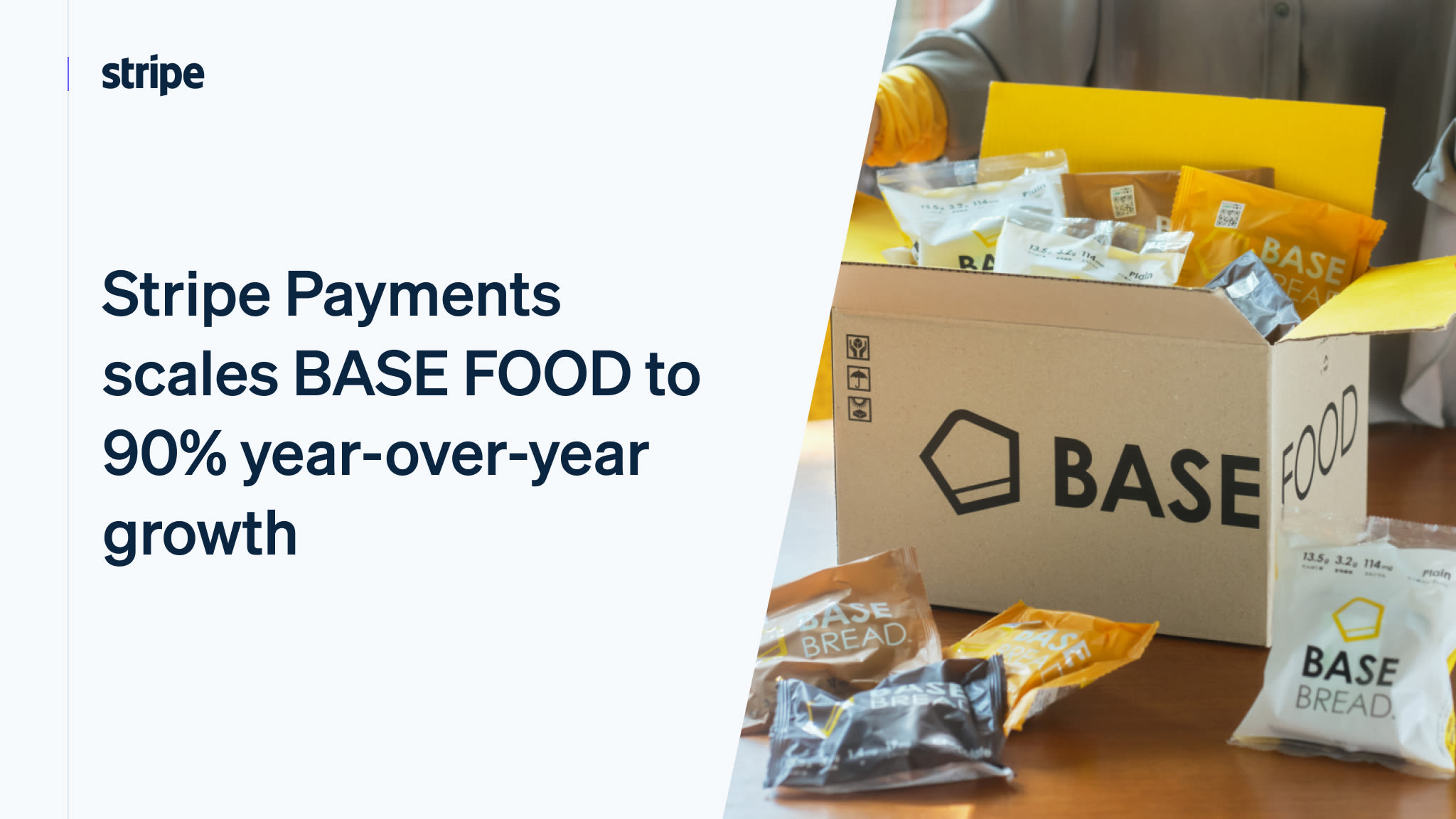 Stripe Payments scales BASE FOOD to 90% year-over-year growth