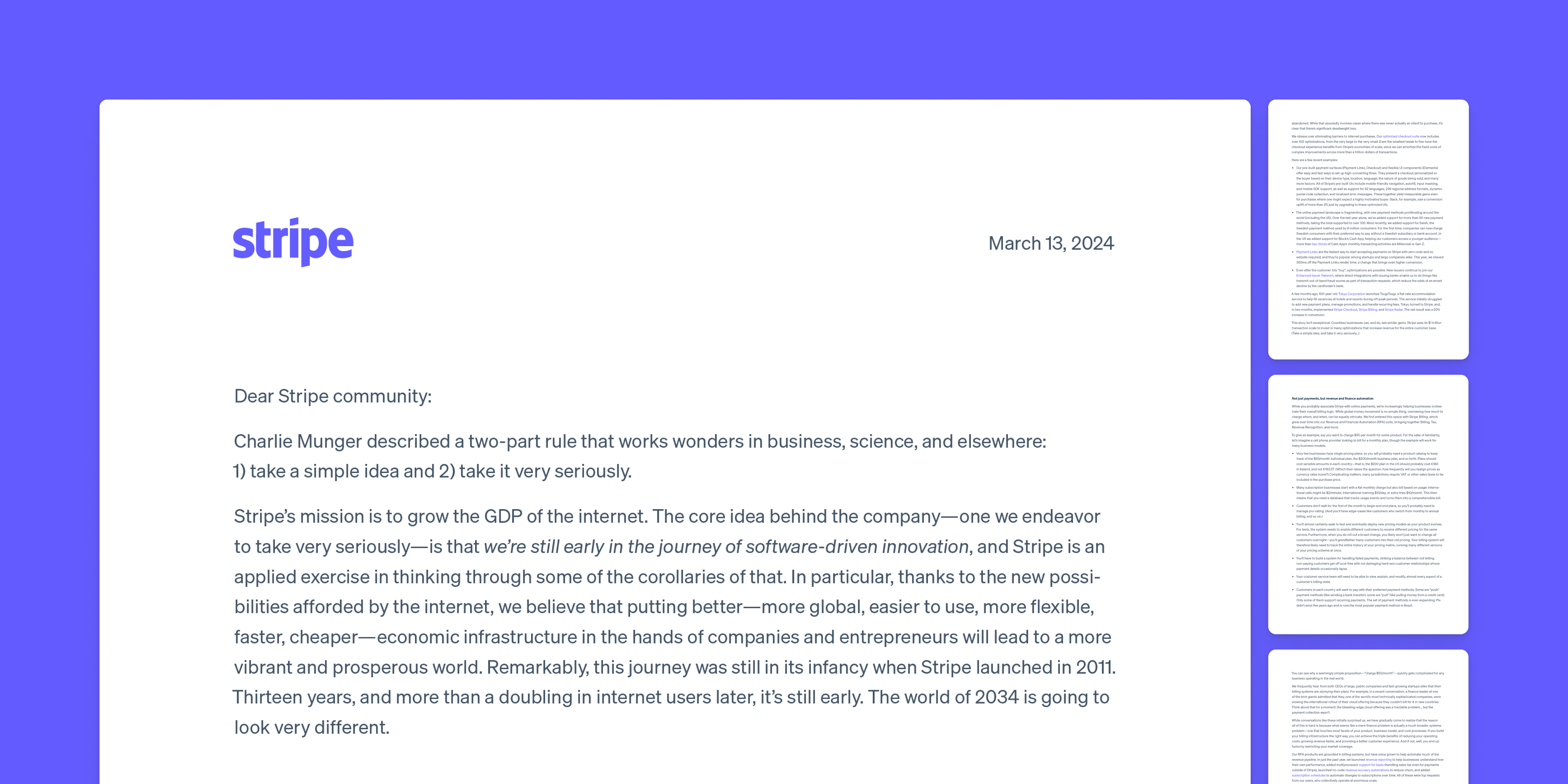 Stripe publishes 2023 annual letter