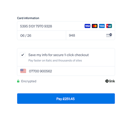 Link by Stripe: One-click payments