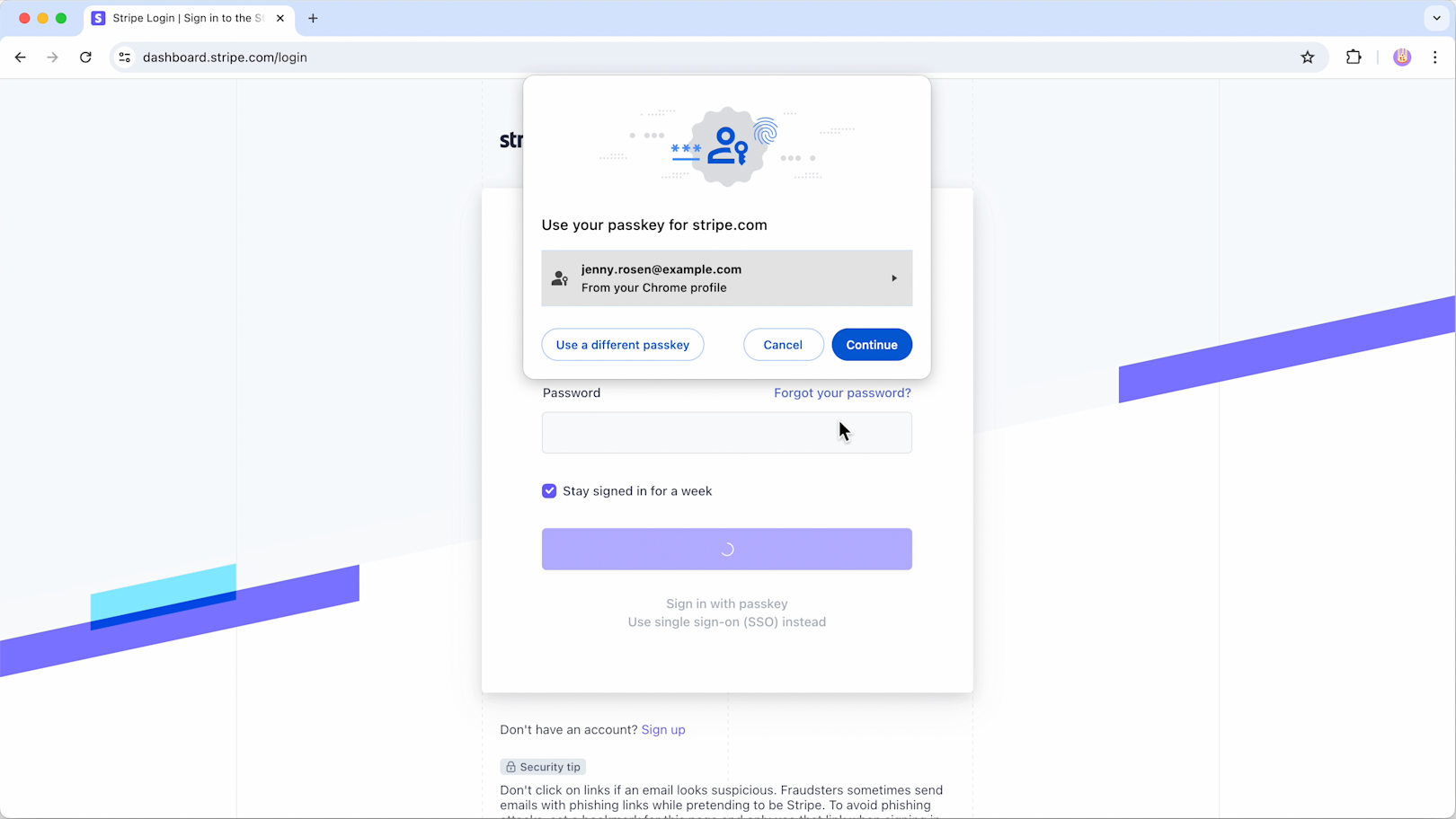 Passkeys, a faster more secure way to log in to the Stripe Dashboard