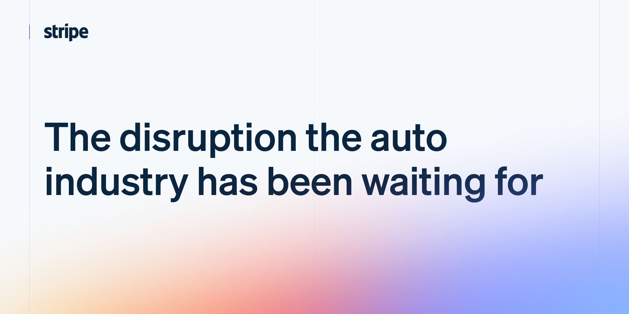 The disruption the auto industry has been waiting for