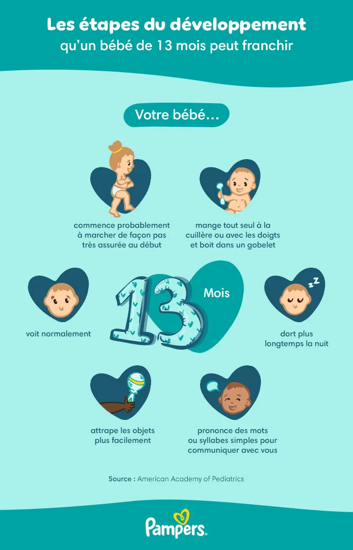 Bébé à 13 mois : activité & développement | Pampers FR