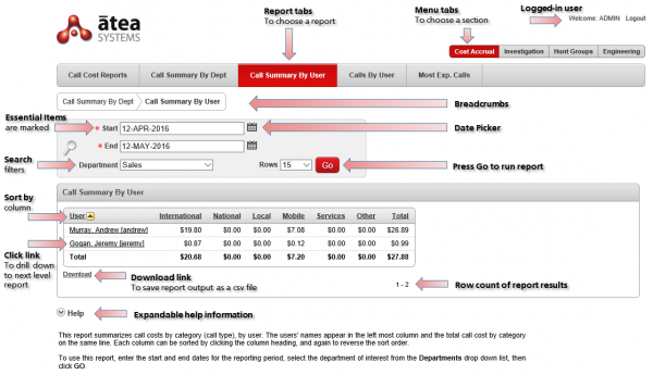 Atea Systems - How to: How to run a report (VMS)