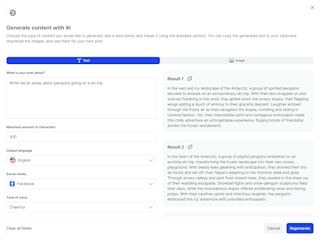 AI social media content generator