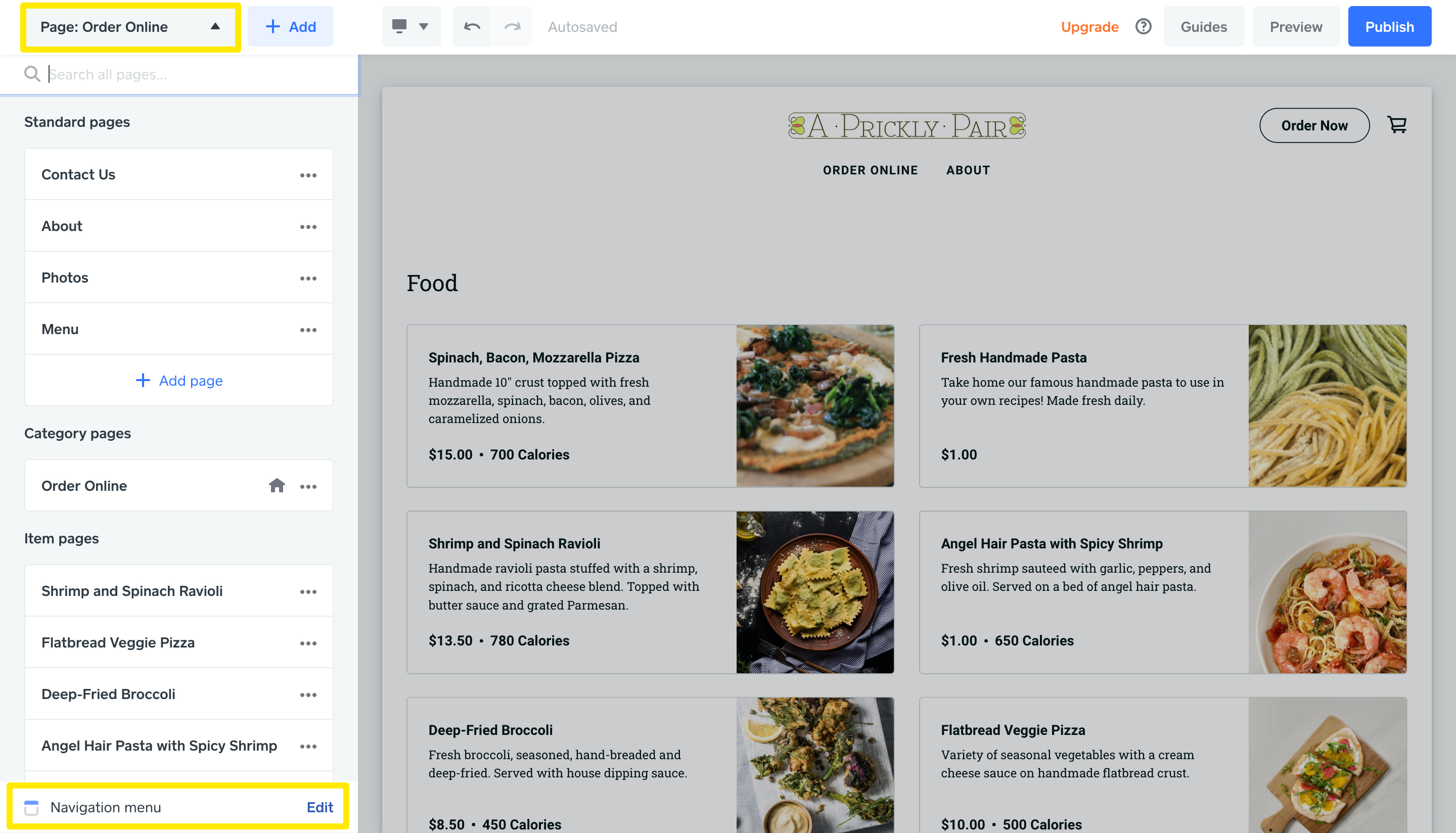 Add a Booking Link to Your Navigation Menu | Weebly Support - US