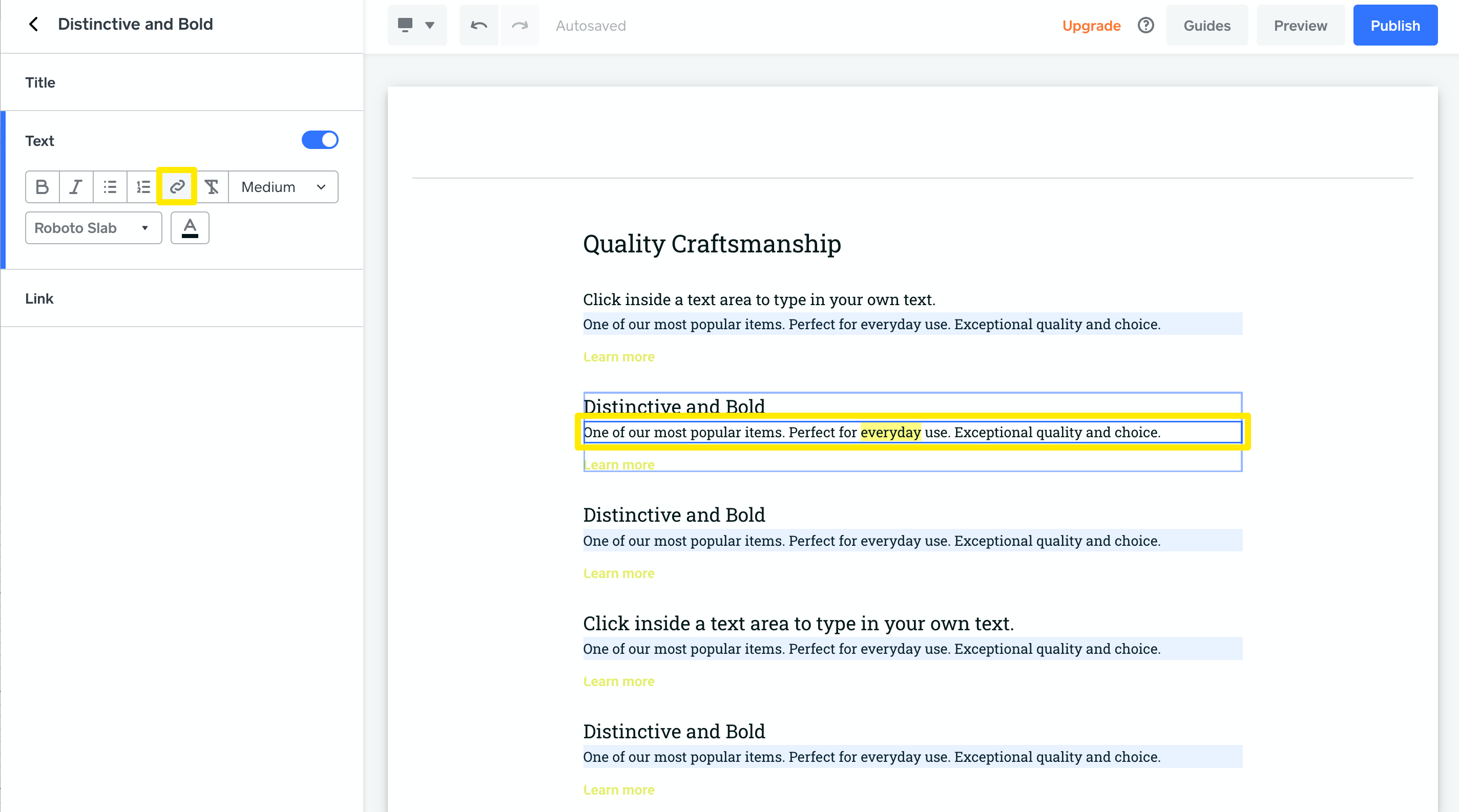 Add and Edit Text | Weebly Support - US