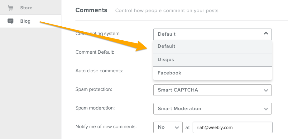 Use Facebook Comments On Your Blog | Weebly Support - US